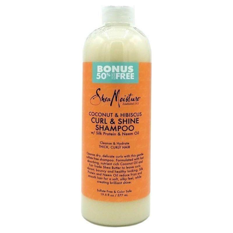 Shea Moisture Coconut & Hibiscus Curl & Shine Shampoo [Bonus 50% Free ...